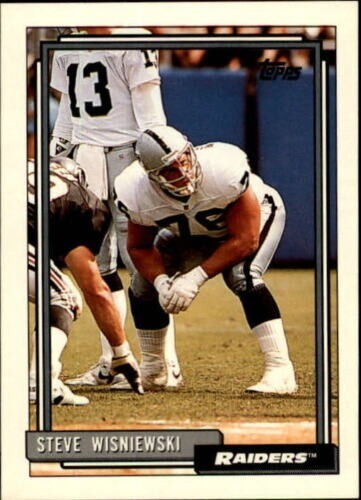1992 Topps Football Card #72 Steve Wisniewski Oakland Raiders | eBay