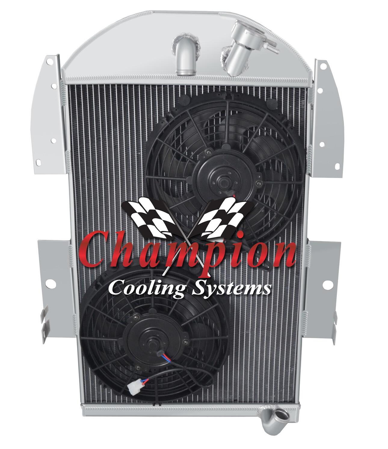 Rel Champion 3 Row Radiator,2 12" Fans-1934-1936 Chevy Pickup Factory 6 ...