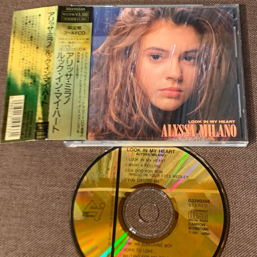 ALYSSA MILANO Look In My Heart JAPAN 24k GOLD CD D33Y0356 OBI 1989 ...