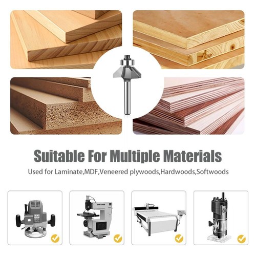 with Bearing Oblique Angle Router Bit 45 Degree Wood Carving ...