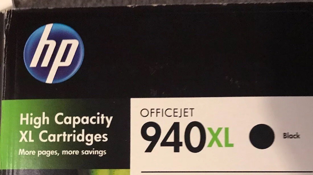 HP 940XL Black Ink Cartridge C4906A Genuine NEW sealed factory package ...