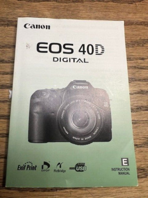 Canon EOS 40D Digital Camera Instruction Manual / User Guide In English ...