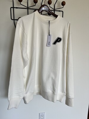 Authentic Brand New Palace P-3 Crew Sweatshirt White Off Authentic Brand New Palace P-3 Crew Sweatshirt White Off