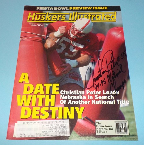 Christian Peter Signed Autographed Husker Illustrated Magazine Nebraska ...