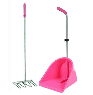 Pooper Scooper And Rake Dog Horse Stable Manure Poop Scoop Pink | eBay