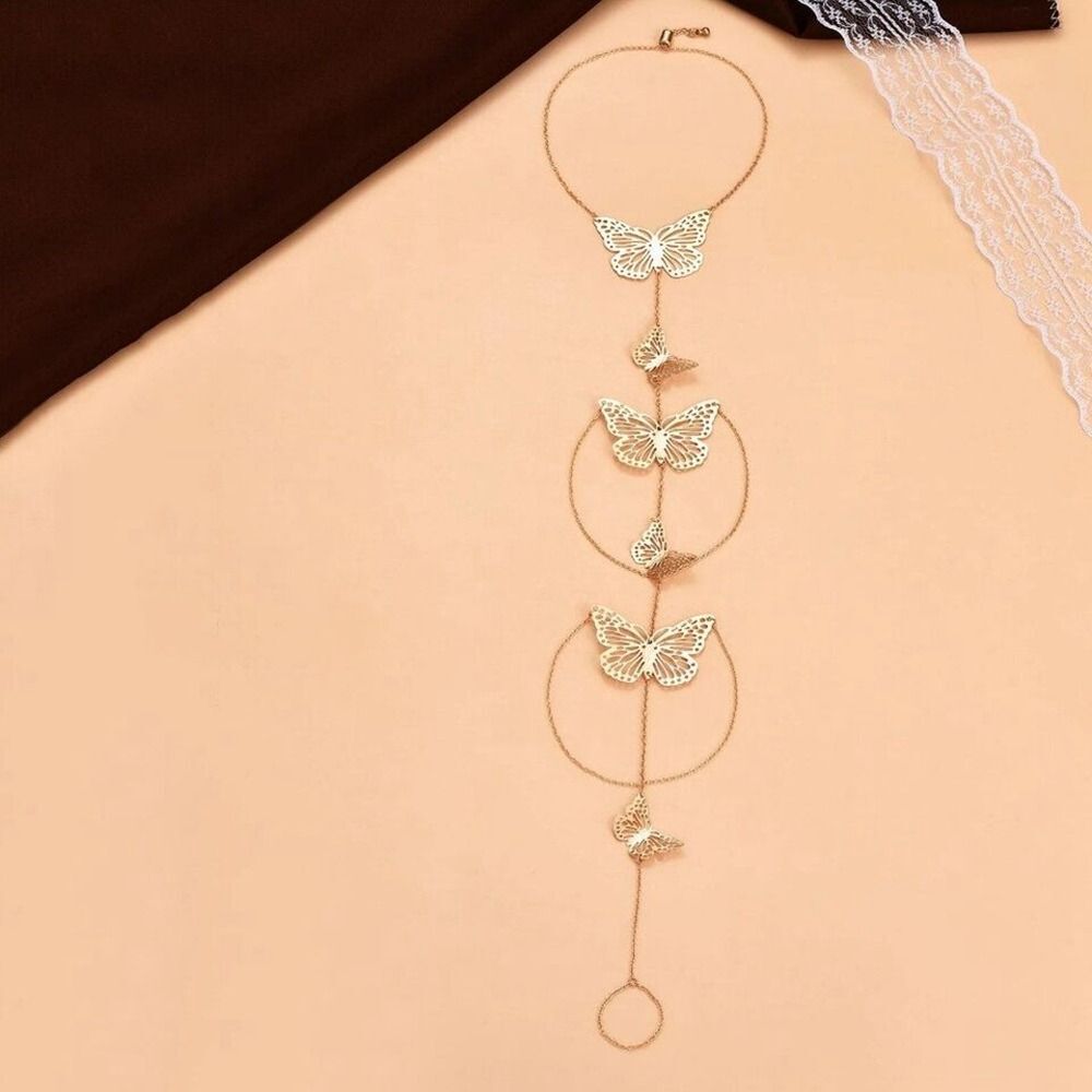 Adjustable Butterfly Arm Chain Jewelry Accessories Bracelet Women | eBay