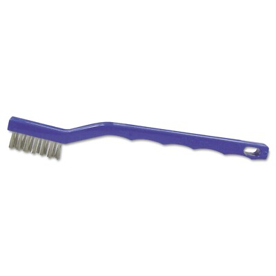 WEILER 44075 SMALL HAND WIRE SCRATCH BRUSH STEEL PLASTIC HANDLE 3x7 ROW ...