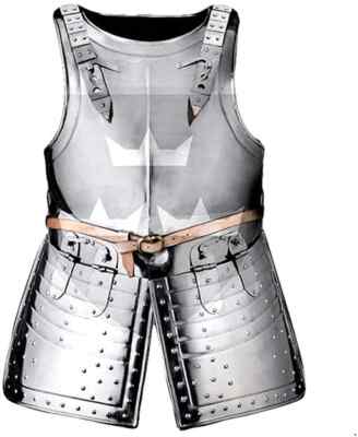 Medieval Pickman Cuirass LARP Armor Set Silver - Front & Back Armor ...