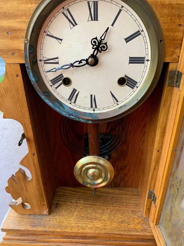 Vintage Southern Movement Oak Mantle Clock | eBay