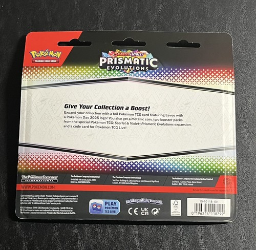 3x Lot Pokemon TCG Prismatic Evolutions 2 Pack Blister Eevee Promo Card ...