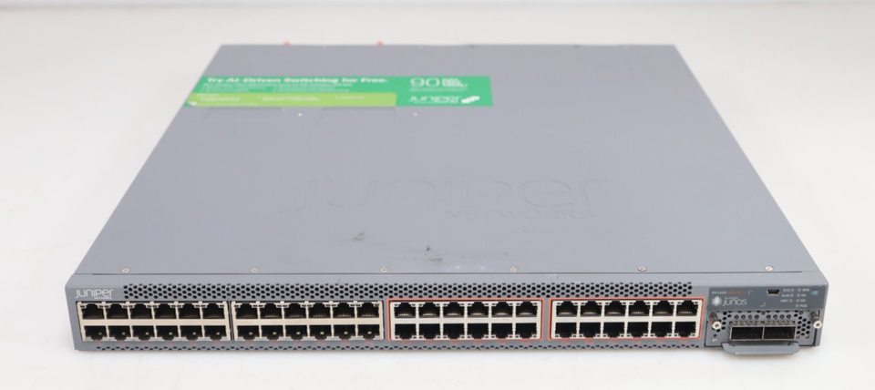 Juniper EX4300-48MP 24x 10Gb/s XFP 4x 40GbE QSFP PoE Switch w/ 2x Power ...
