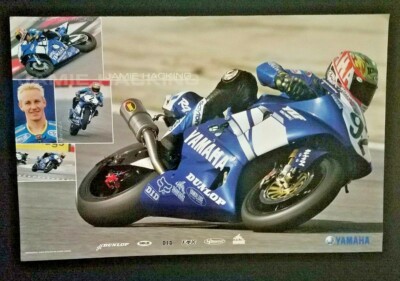 Vintage Poster Yamaha Factory Racing Jamie Hacking YZF-R1 YZF-R6 | eBay
