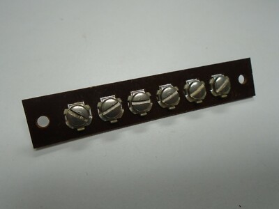 Terminal screw welded block connector Bakelite Strip 6 positions sold ...