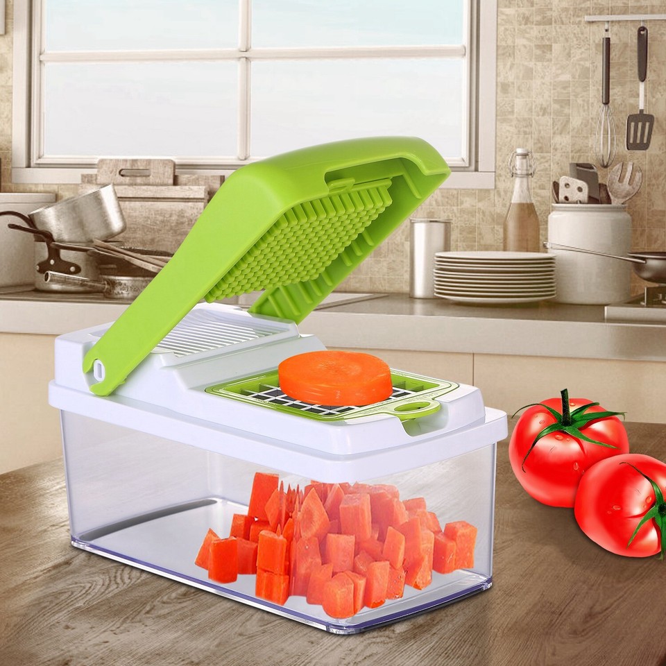 4in1 Food Vegetable Cutter Onion Fruit Dicer Chopper Veggie Slicer ...