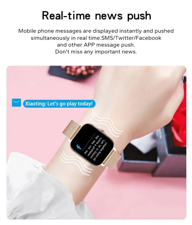 Smartwatch, iOS & Android,Waterproof, Multifunctional Silicone ...