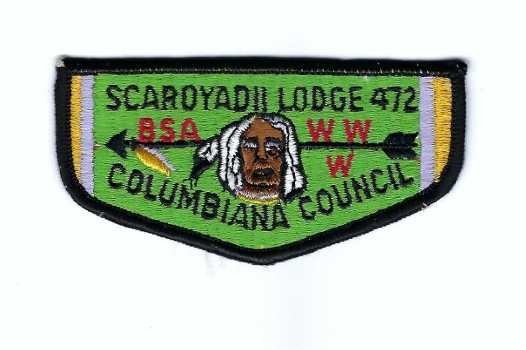 Boy Scout OA Patch SCAROYADII Lodge 472 Flap cb 53mm x 108mm brn face ...