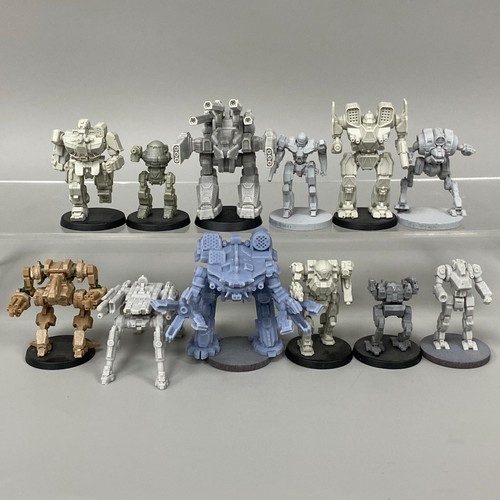 12 BATTLETECH 3D PRINTED MECHS BATTLE COMPANY MINIATURES ROBOTS LANCE ...