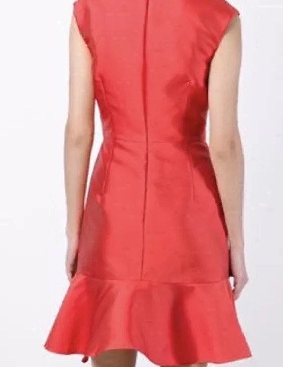 Carven Red Peplum Ruffle Dress | eBay