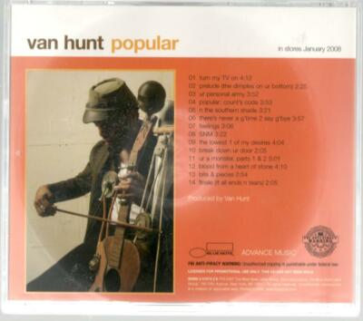 Van Hunt, Popular; 4 track Rare Promotional CD | eBay