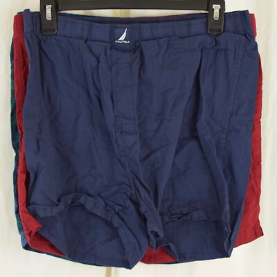 Nautica Men's Cotton Woven 3 Pack Boxer Size Large | eBay