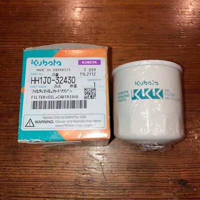 Genuine OEM Kubota HH1J0-32430 (Replaces HH150-32430) Oil Filter | eBay