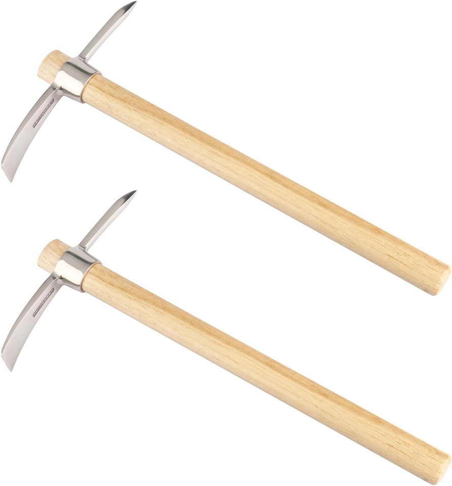 2 PCS 16 Inch Mattock Pick Axe, Stainless Steel Pick Mattock Hoe ...