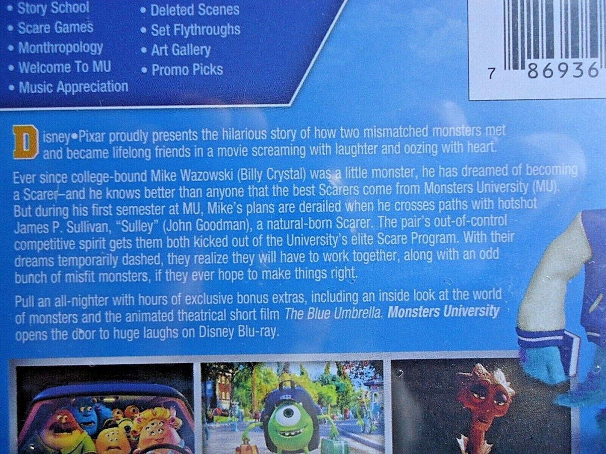 Monsters University Dvd Menu