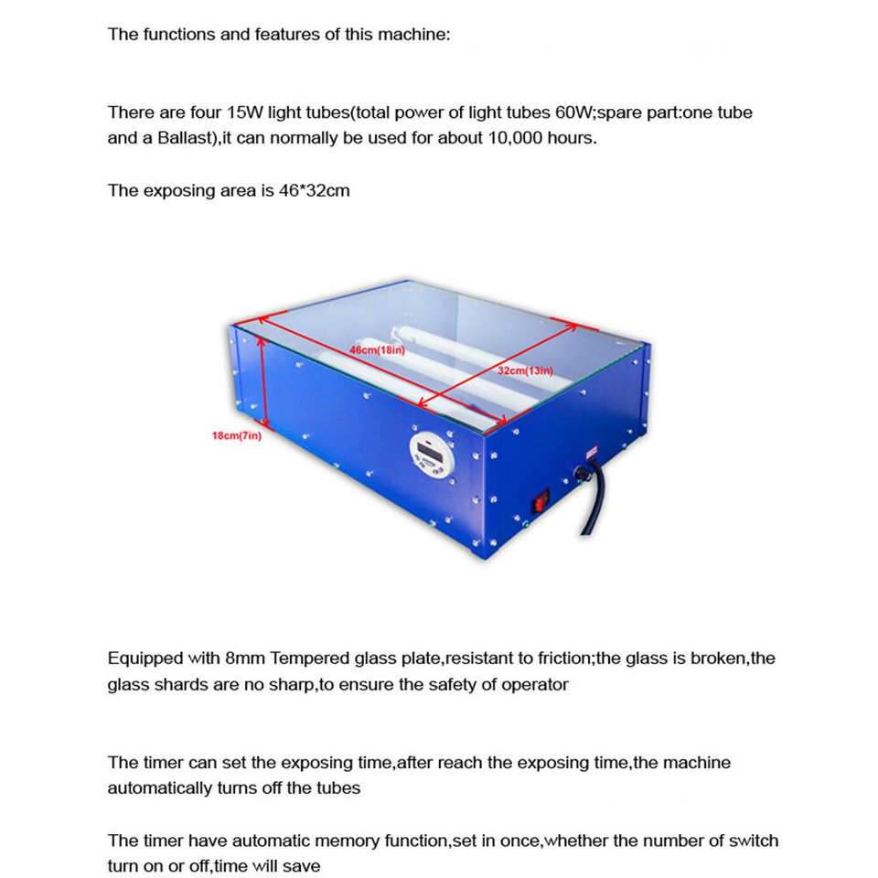 Exposure Unit Silk Screen Printing LED Light Box Plate Screen Printing ...