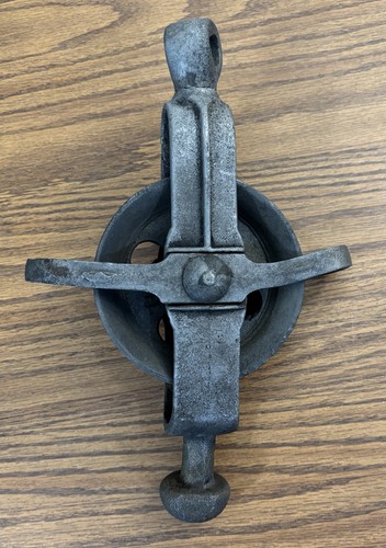 Barn Hay Trolley Drop Pulley Cast Iron Antique Rope Center Drop | eBay