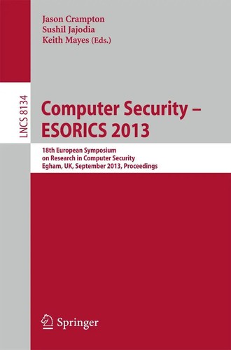Jason Crampton (u. a.) | Computer Security -- ESORICS 2013 ...