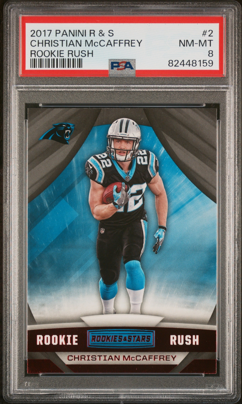 Christian McCaffrey 2017 Panini Rookies & Stars Rookie Rush Card #2 ...