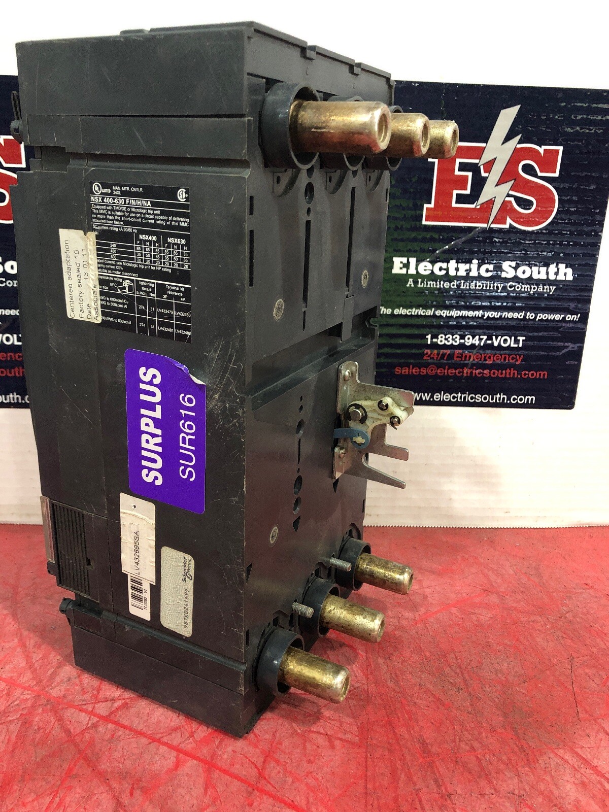Schneider Electric Circuit Breaker NSX400H 400 Amp 600 Volt 3 Pole W ...