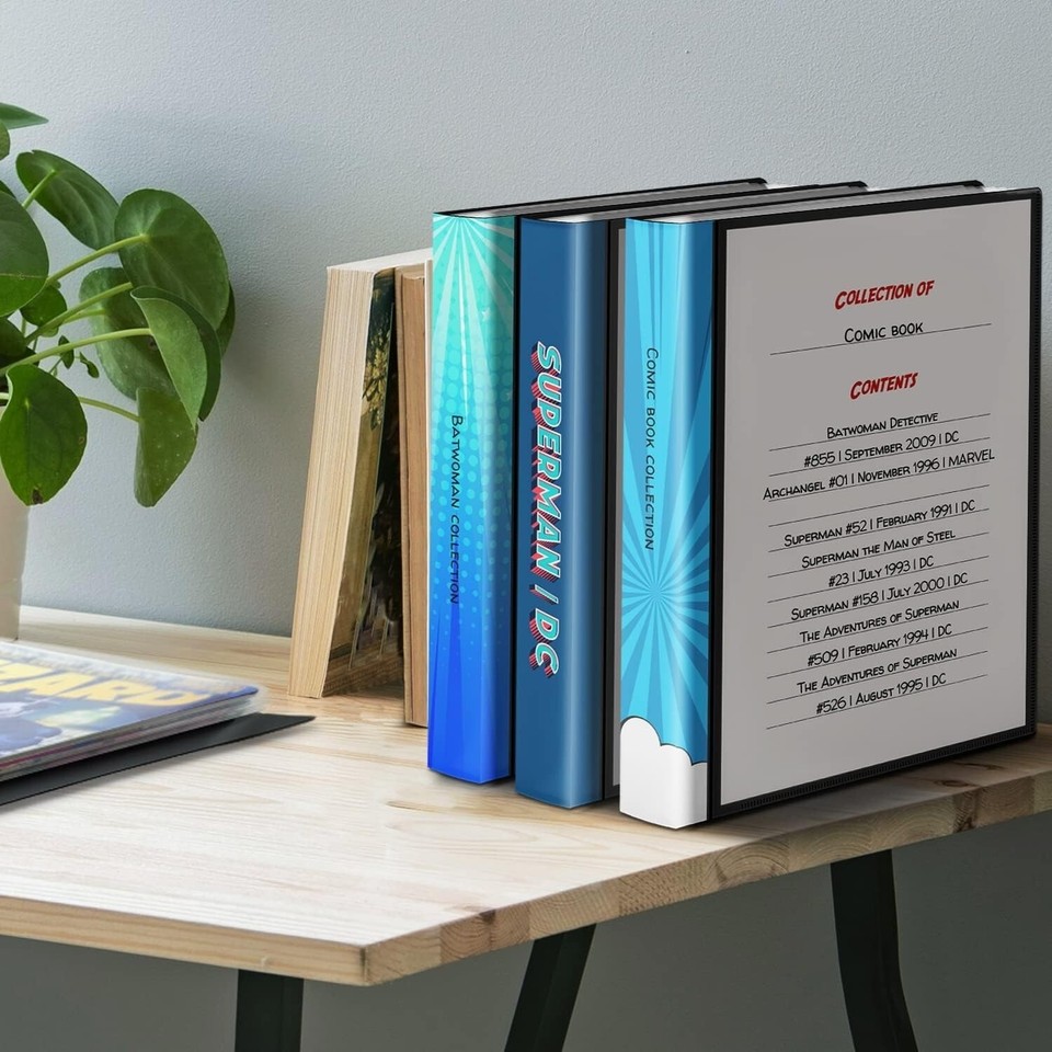 Comic Book Storage Album Comic Book Binder with 6 Super Heavyweight ...