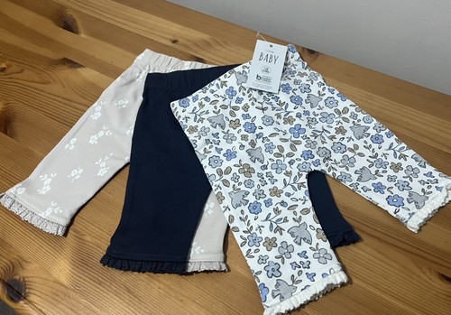3 Pairs Baby Girl Floral Pattern Leggings - First size - George | eBay