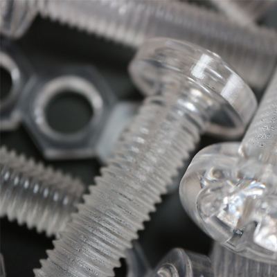 20 x Transparent Clear Acrylic M10 x 40mm Nuts & Bolts, Acrylic Plastic ...