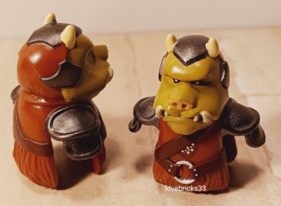 New LEGO Boar Head Costume Chest Armor Fur Belts Horns Tusks Green ...