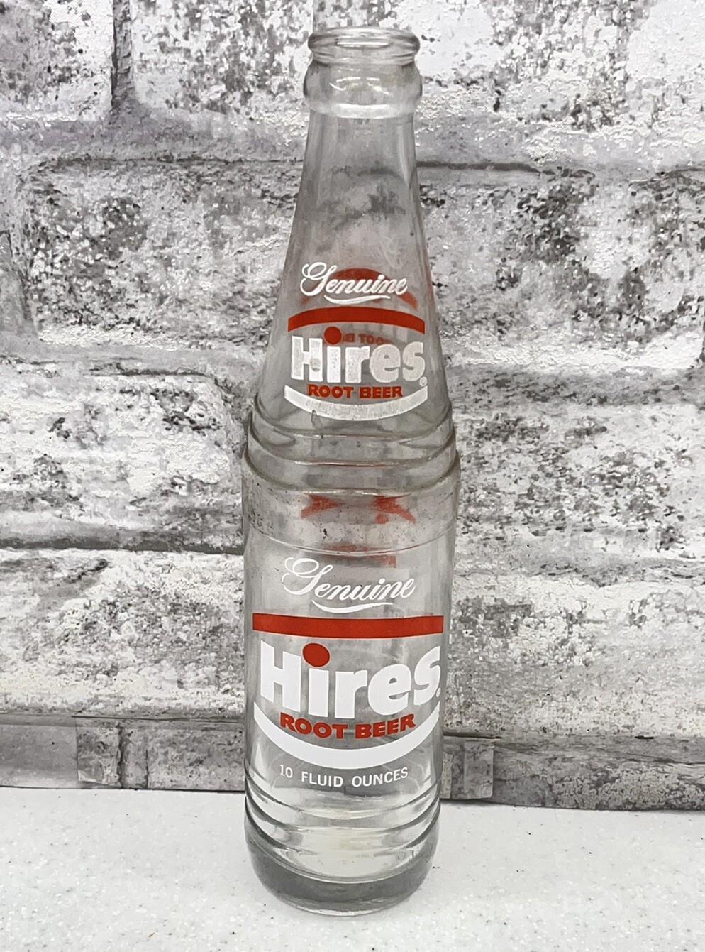 VINTAGE 10 OZ HIRES ROOT BEER GLASS BOTTLE Nice Graphics | eBay