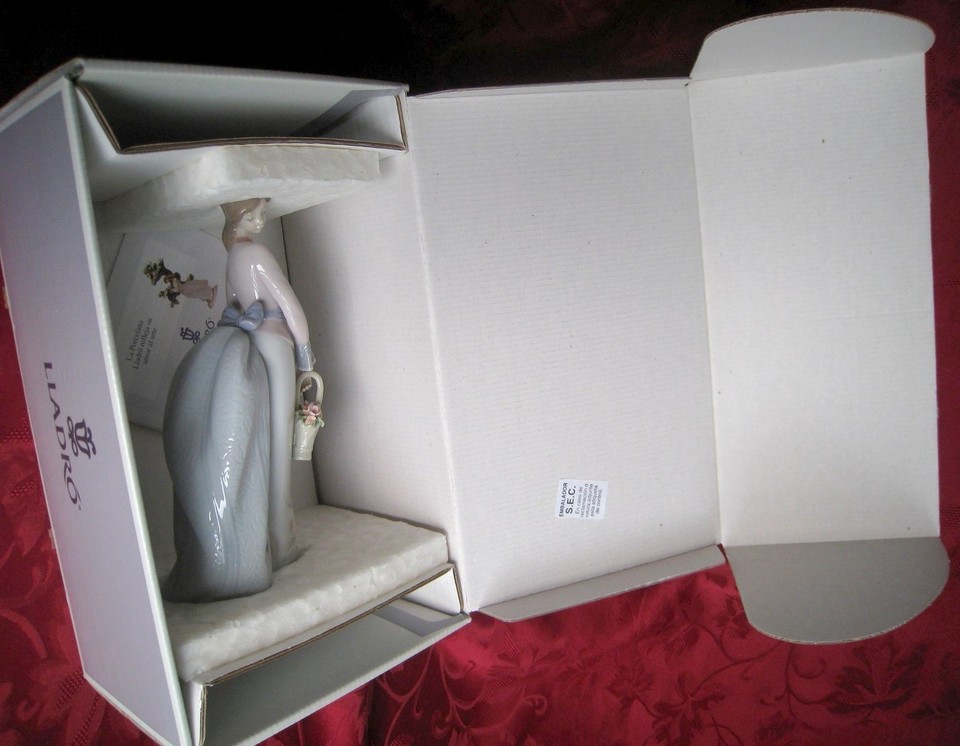 LLADRO #7622 BASKET OF LOVE 1994 COLLECTORS SOCIETY RETIRED FIGURINE IN ...