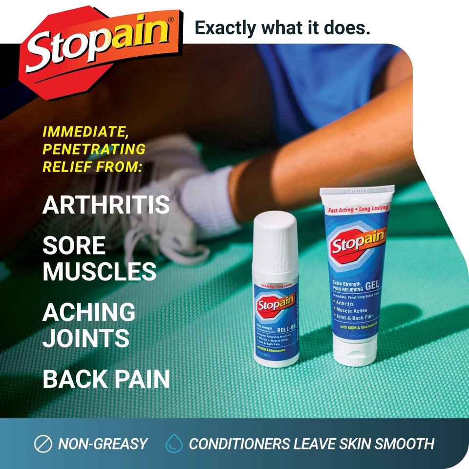 Pain Relief Combo Set (Gel, Roll On, Spray) USA Made, Max Strength Fast ...