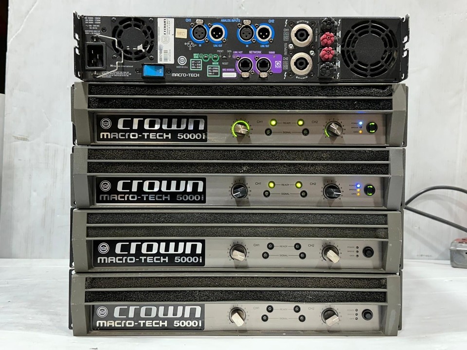 Crown Macro-Tech Ma 5000i 2Ch Power Amp 2500W #159 (LOT OF 4 ...