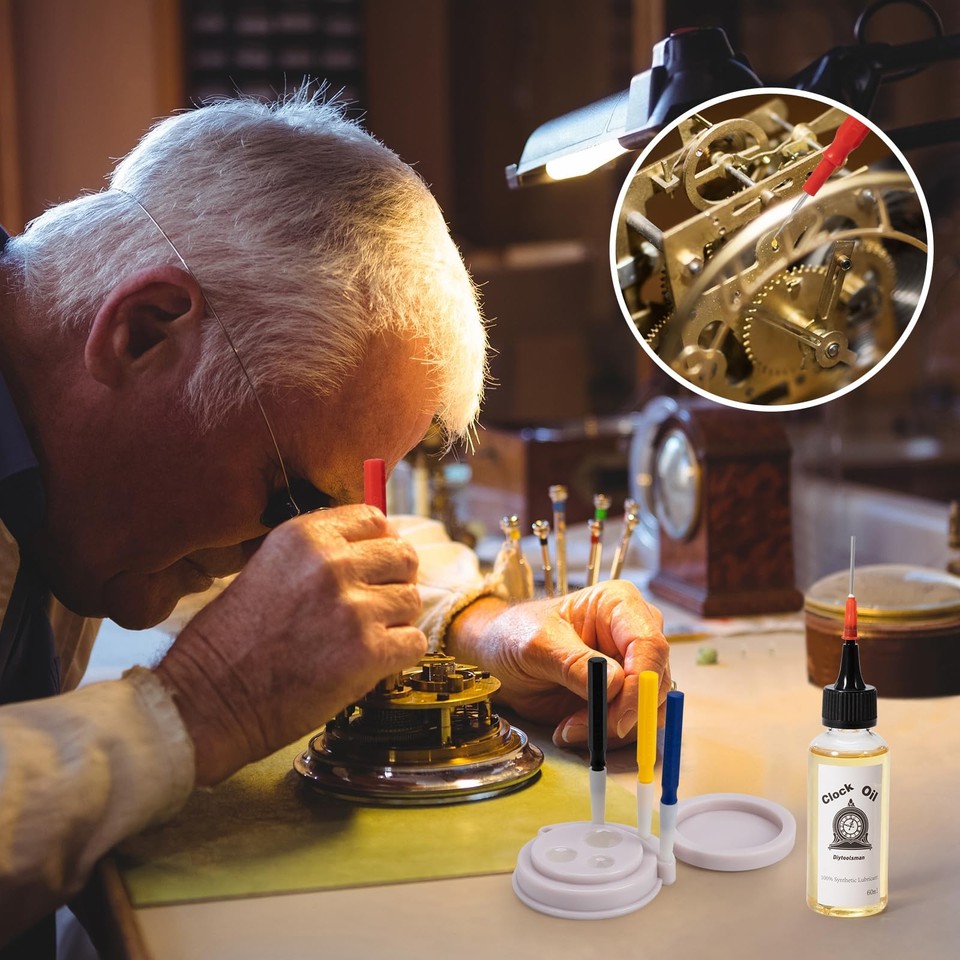 100% Synthetic Clock Oil kit, Easy to Clean Lubricate for Grandfather ...