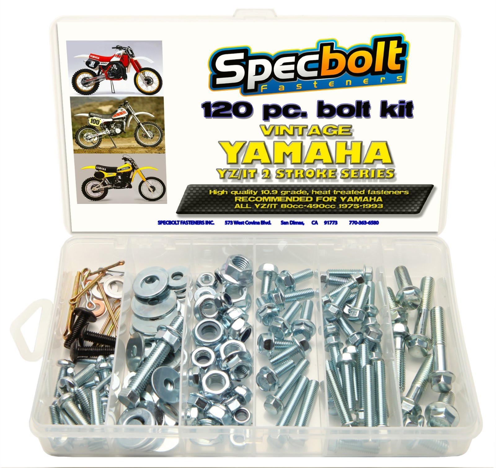 120pc Yamaha YZ IT Bolt Kit 125 175 200 250 360 400 425 465 490 MX DT ...