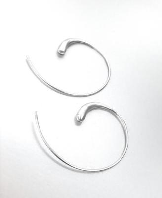 CHIC & UNIQUE Urban Artisanal Silver Wire Swirl Loop Threader Earrings ...