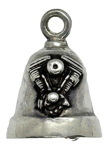 Sterling Silver V-Twin Motor / Engine Motorcycle Ride Bell Gremlin Bell ...