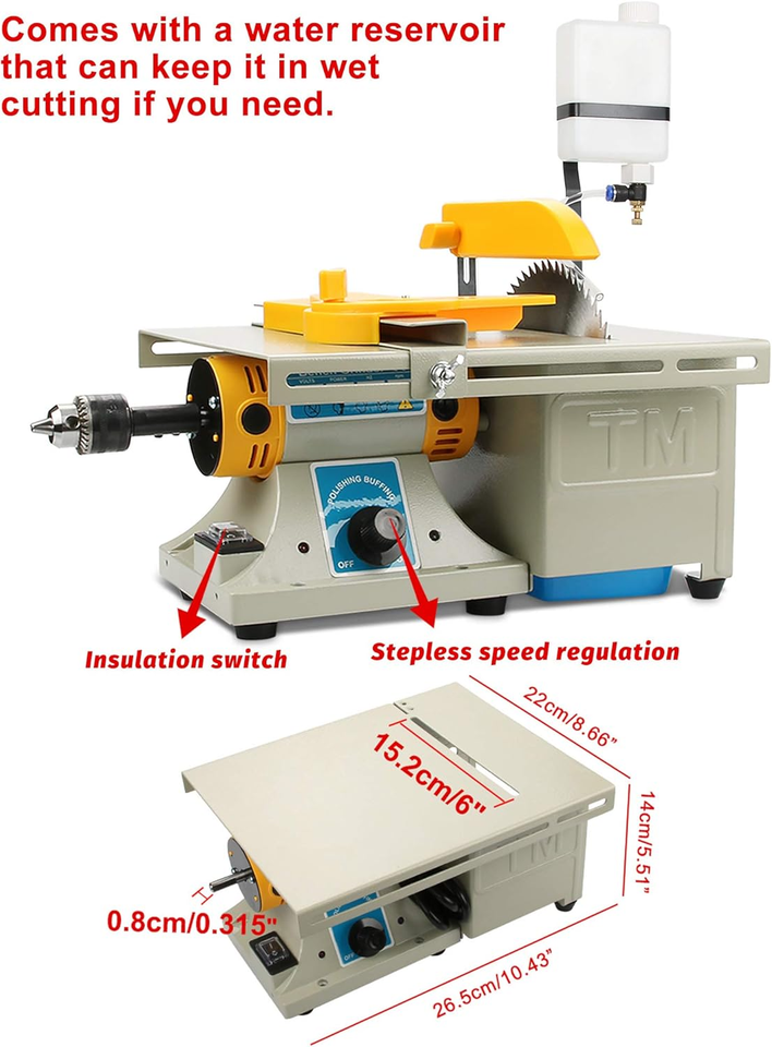 Lapidary Equipment DIY Jewelry Lapidary Saw for Cutting Rocks, 110V ...