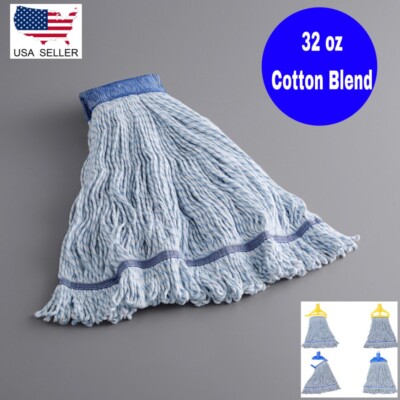 32 oz Mop Head Replacement Cotton Blend Loop End Cleaning Mop Head with ...