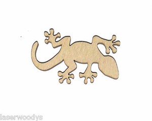 Gecko Lizard Unfinished Wood Shape Cut Out G4672 Crafts Lindahl ...