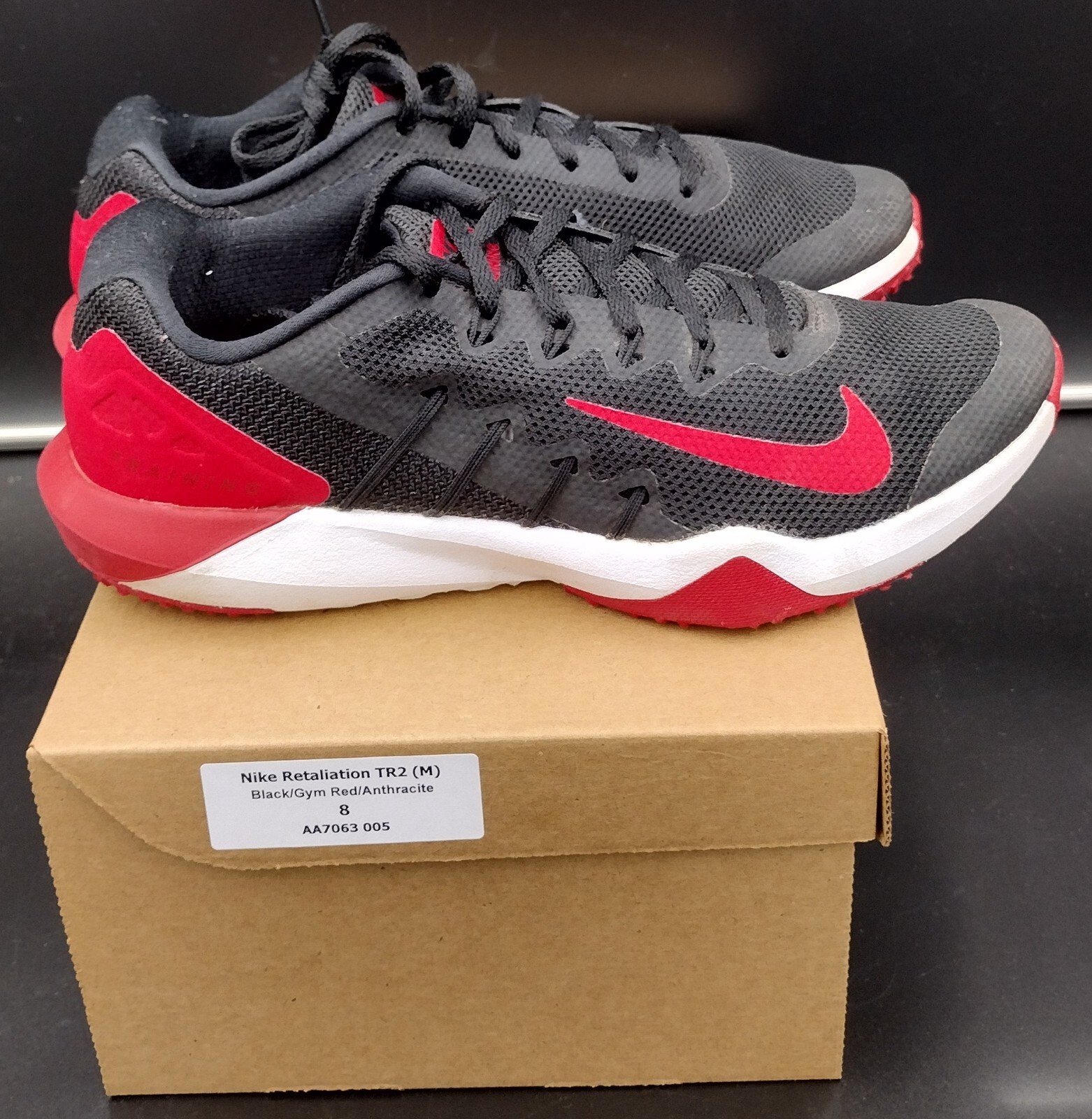 Size 8 - Nike Retaliation Trainer 2 Black Gym Red for sale online | eBay