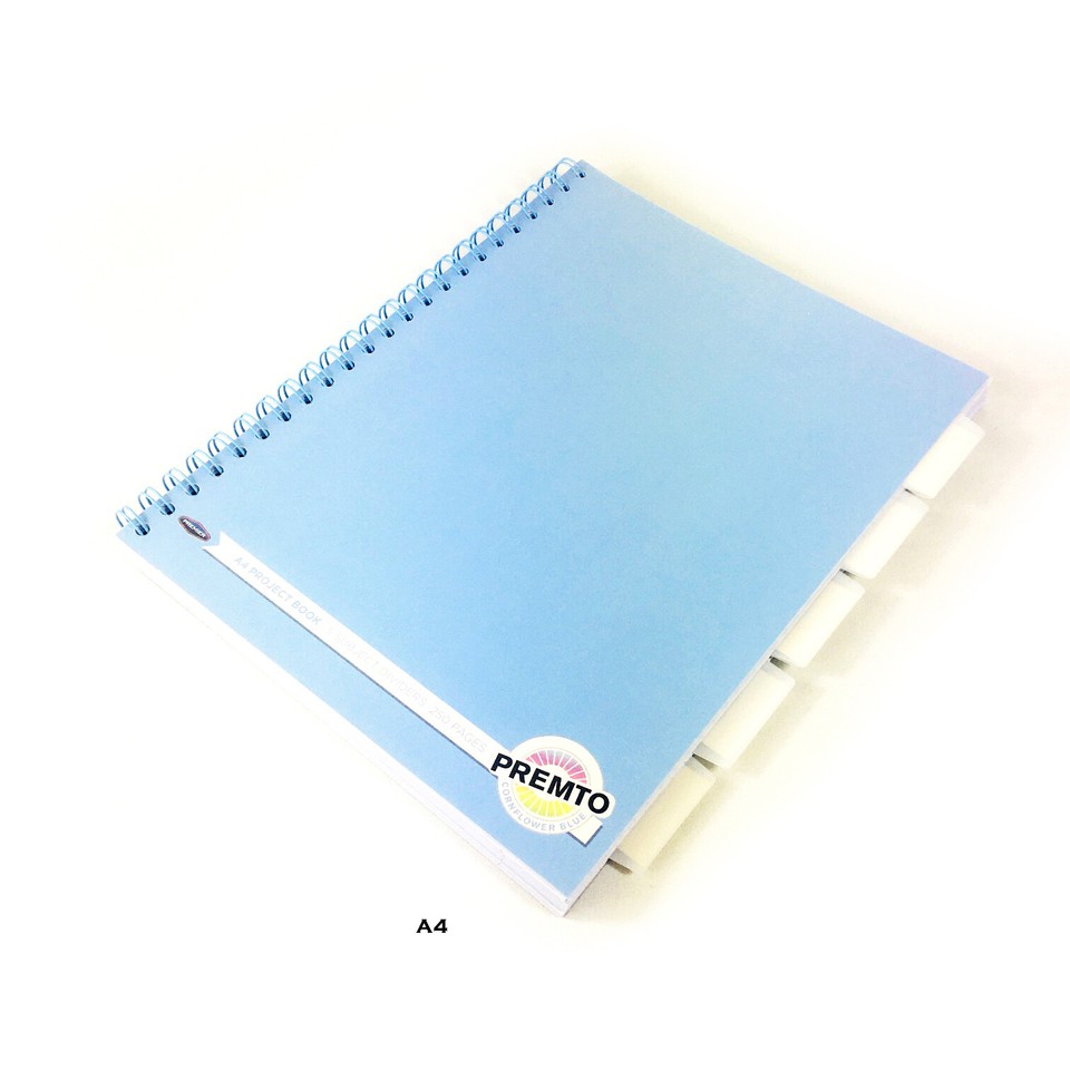 A4/A5 Project Book Spiral Notebook 250Pages 5 Subject Dividers Pad ...