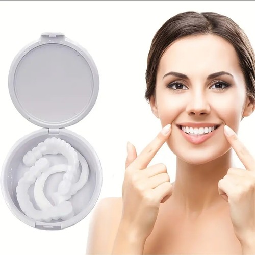 Smile Snap On False Teeth Upper Lower Dental Veneers Dentures Tooth ...